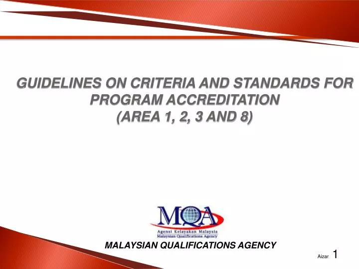 PPT - GUIDELINES ON CRITERIA AND STANDARDS FOR PROGRAM ACCREDITATION ...