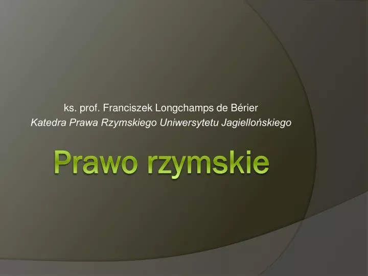 PPT - Prawo rzymskie PowerPoint Presentation, free download - ID:6177660