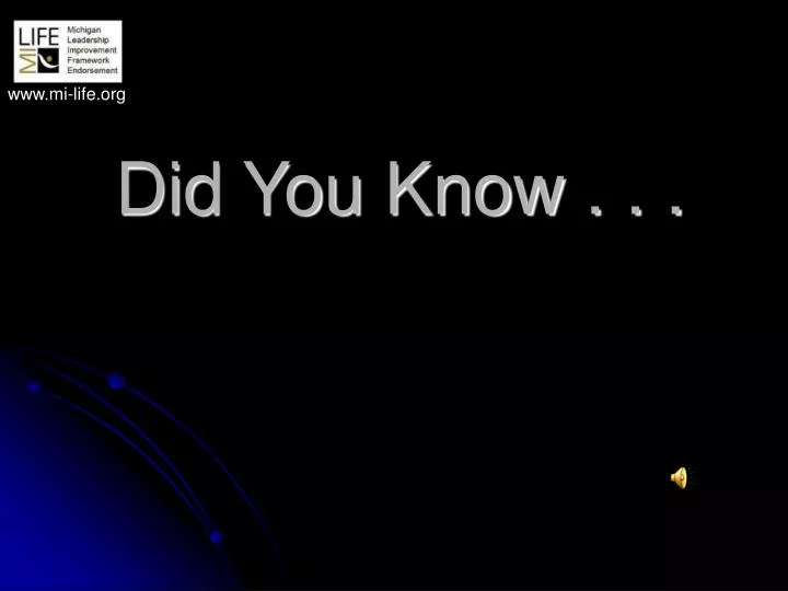 PPT - Did You Know . . . PowerPoint Presentation, free download - ID ...