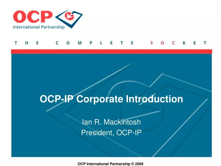 PPT - OCP-IP Corporate Introduction PowerPoint Presentation, free ...