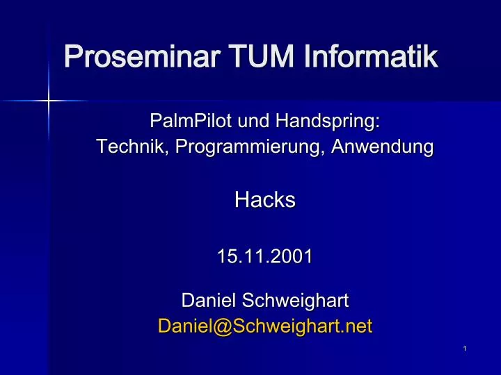 PPT - Proseminar TUM Informatik PowerPoint Presentation, free download ...