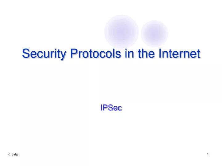 PPT - Security Protocols in the Internet PowerPoint Presentation, free ...