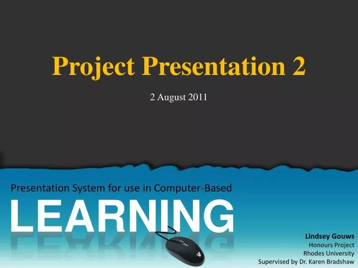 PPT - Presentation System for use in Computer-Based PowerPoint ...