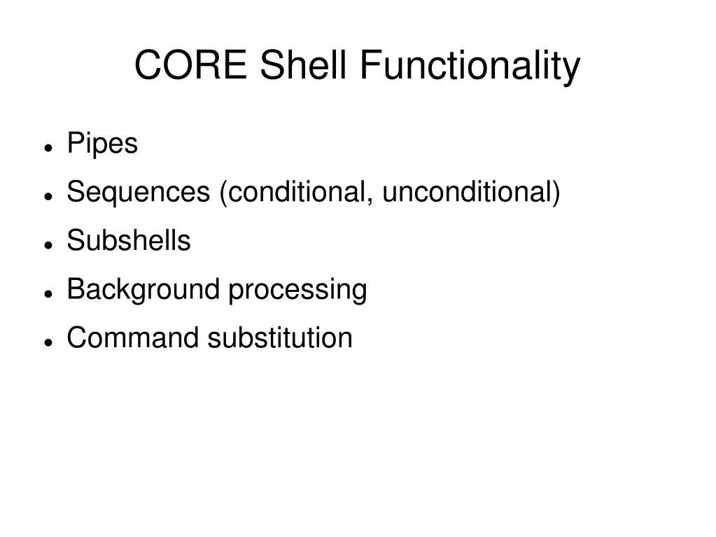 Ppt Chapter 4 The Unix Shells Bourne Shell Korn Shell C Shell Powerpoint Presentation