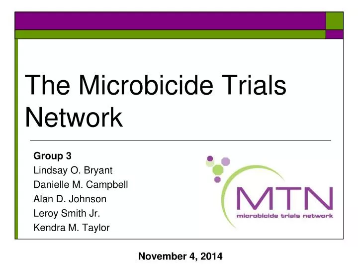 PPT - The Microbicide Trials Network PowerPoint Presentation, free ...