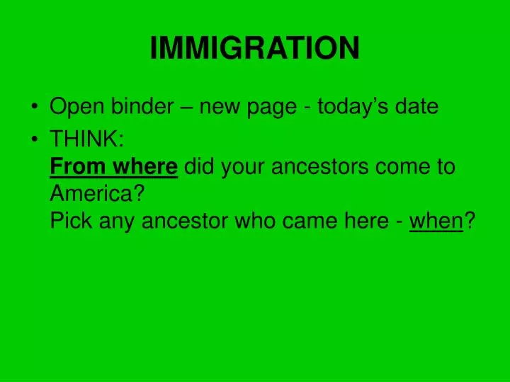 PPT - IMMIGRATION PowerPoint Presentation, free download - ID:6182278
