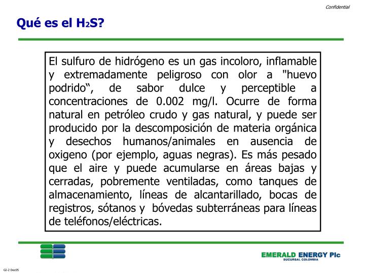 PPT - SULFURO DE HIDROGENO (H2S) PowerPoint Presentation - ID:6182834