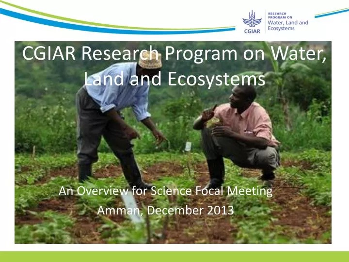 PPT - CGIAR Research Program on Water, Land and Ecosystems PowerPoint ...