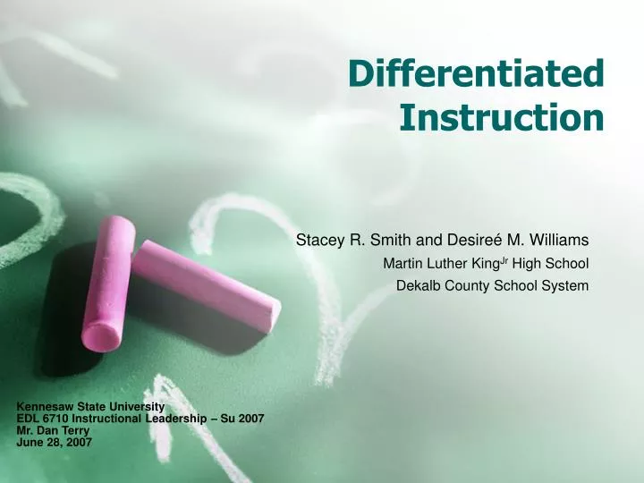 PPT - Differentiated Instruction PowerPoint Presentation, free download ...