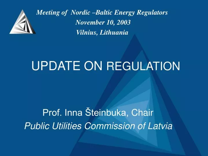 PPT - UPDATE ON REGULATION PowerPoint Presentation, free download - ID ...
