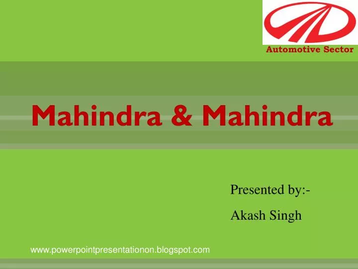 PPT - Mahindra & Mahindra PowerPoint Presentation, free download - ID ...