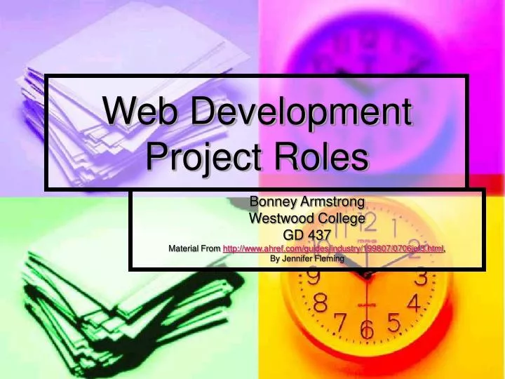 PPT - Web Development Project Roles PowerPoint Presentation, free ...