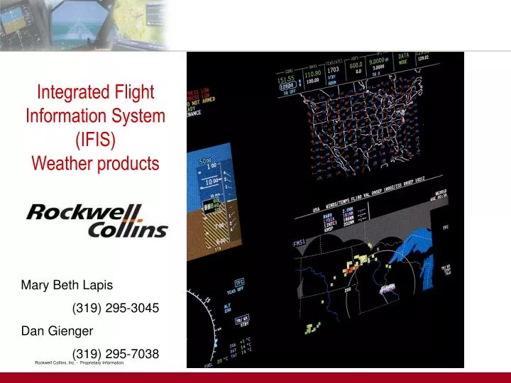 PPT - Integrated Flight Information System (IFIS) Weather products ...
