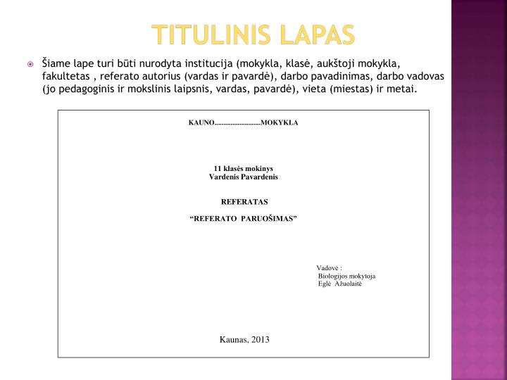 PPT - Kaip rašyti referatą? PowerPoint Presentation - ID:6185436