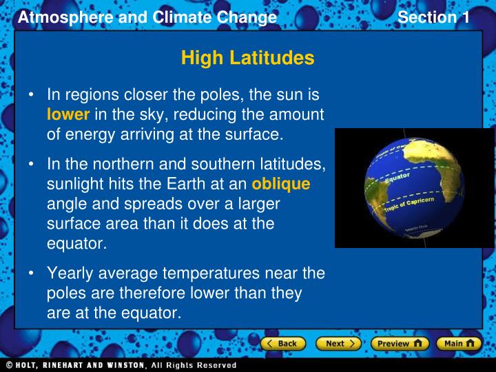 PPT - Chapter 13 Atmosphere and Climate Change Section 1: Climate and ...
