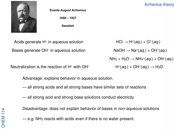 PPT - Arrhenius theory PowerPoint Presentation, free download - ID:6185938