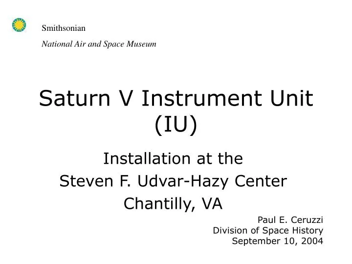 PPT - Saturn V Instrument Unit (IU) PowerPoint Presentation, free ...