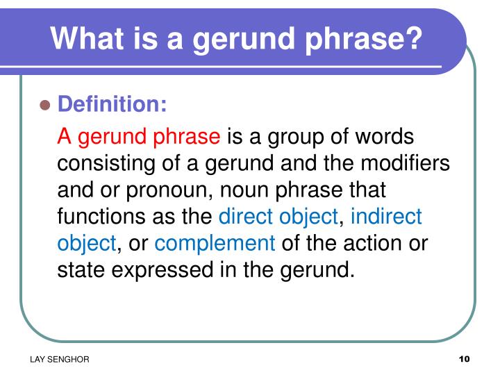 PPT - GERUND PowerPoint Presentation - ID:6186354