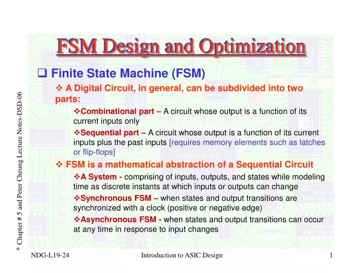 PPT - FSM Design and Optimization PowerPoint Presentation, free ...