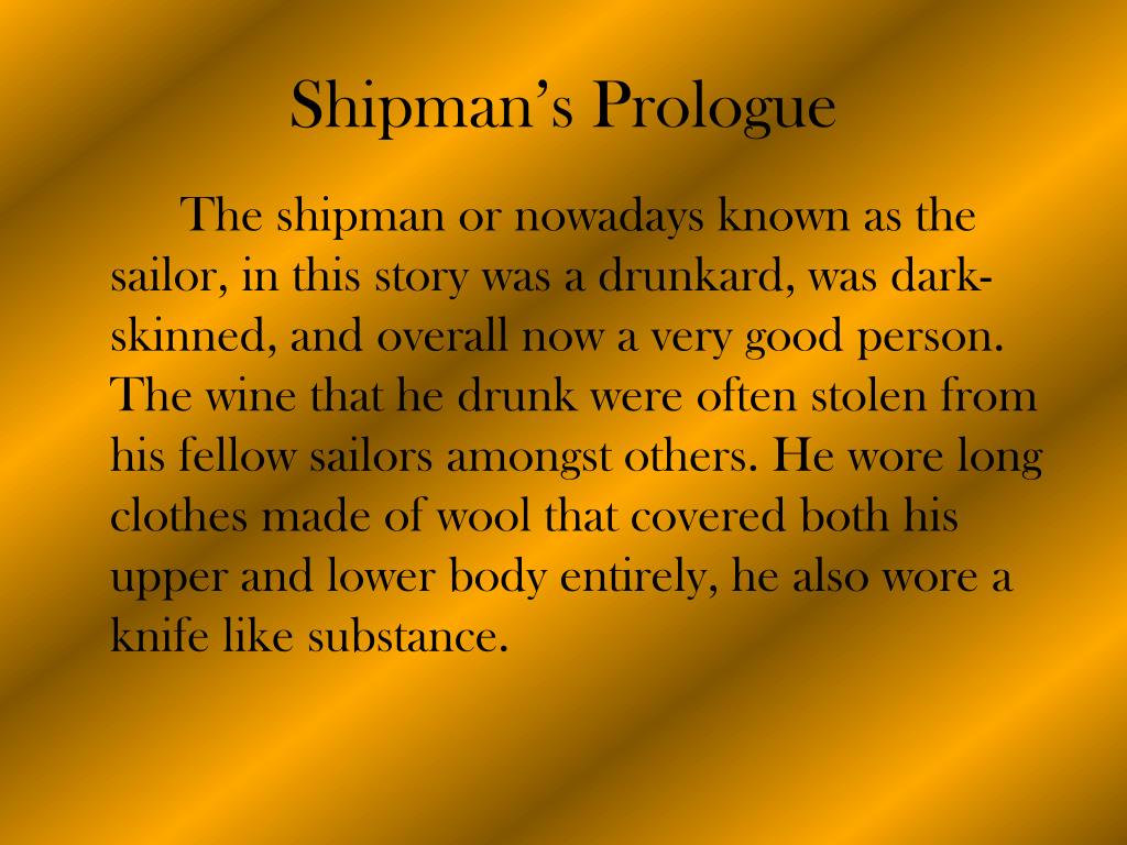PPT - The Shipman in “The Canterbury Tales” by Geoffrey Chaucer ...