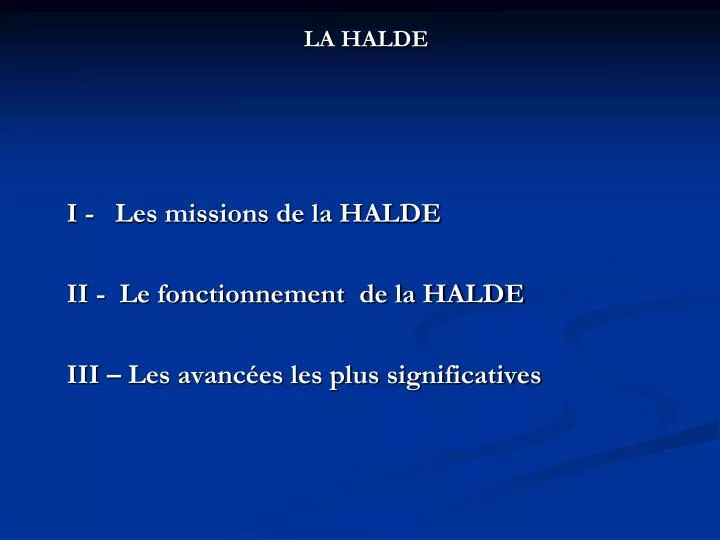 PPT - LA HALDE PowerPoint Presentation, free download - ID:6188938