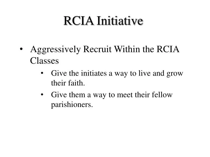 PPT - RCIA Initiative PowerPoint Presentation, free download - ID:6189281