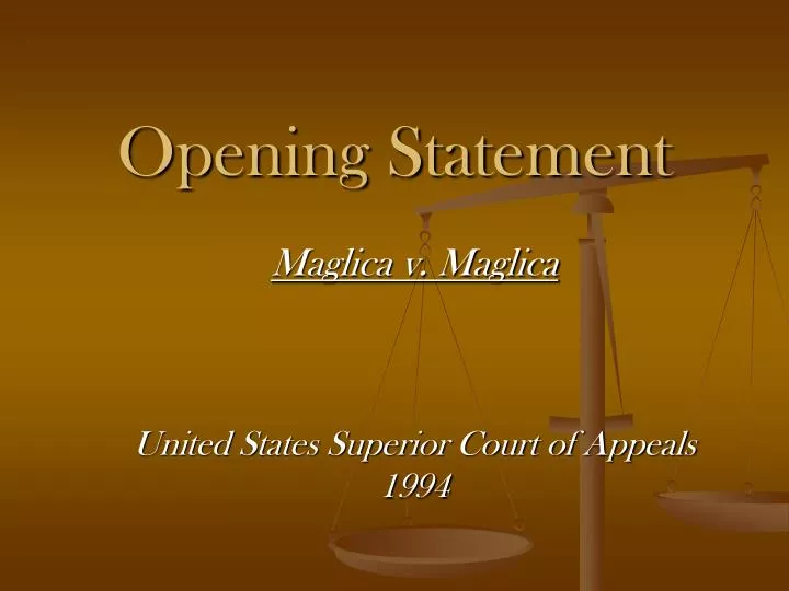 PPT - Opening Statement PowerPoint Presentation, free download - ID:6189523