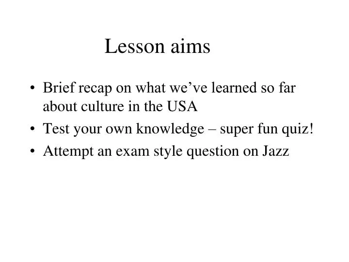 PPT - Lesson aims PowerPoint Presentation, free download - ID:6190301