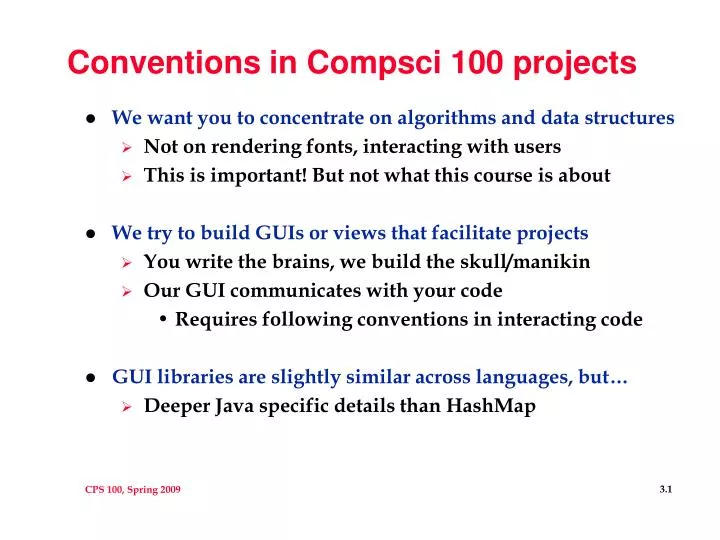 PPT - Conventions in Compsci 100 projects PowerPoint Presentation, free ...