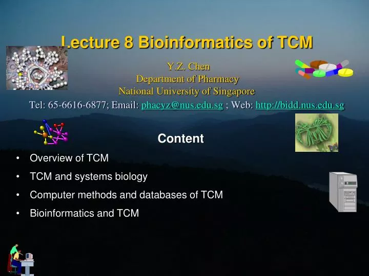 PPT - Content Overview of TCM TCM and systems biology Computer methods ...