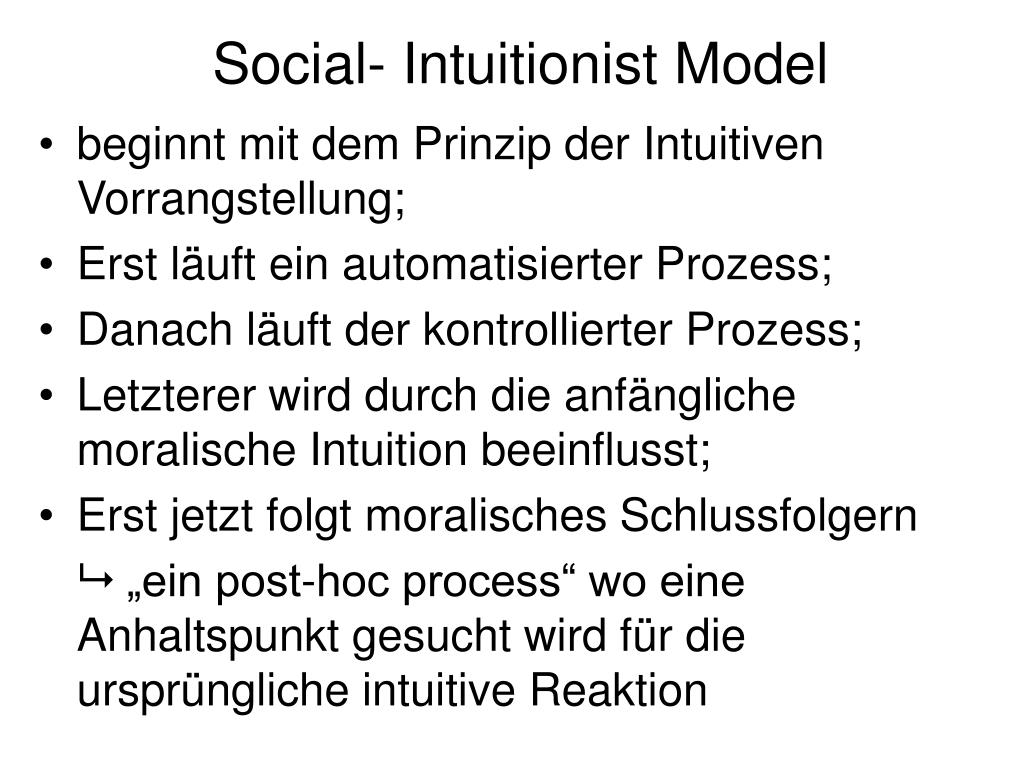 PPT - Die Neue Synthese in der Moralpsychologie von JONATHAN HAIDT ...