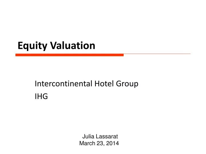 PPT - Equity Valuation PowerPoint Presentation, free download - ID:6191623