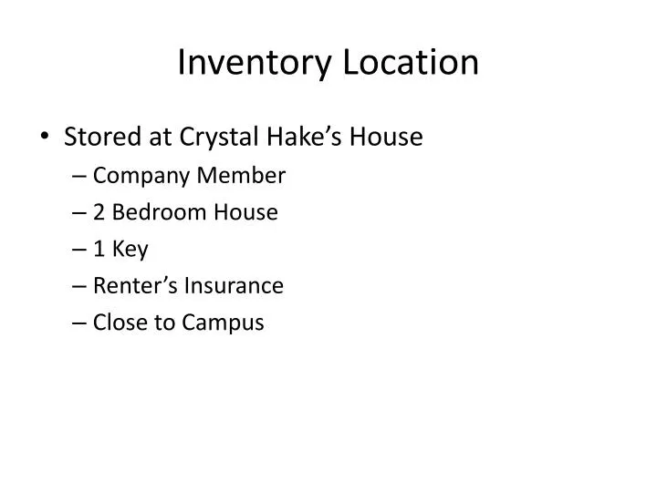 PPT - Inventory Location PowerPoint Presentation, free download - ID ...