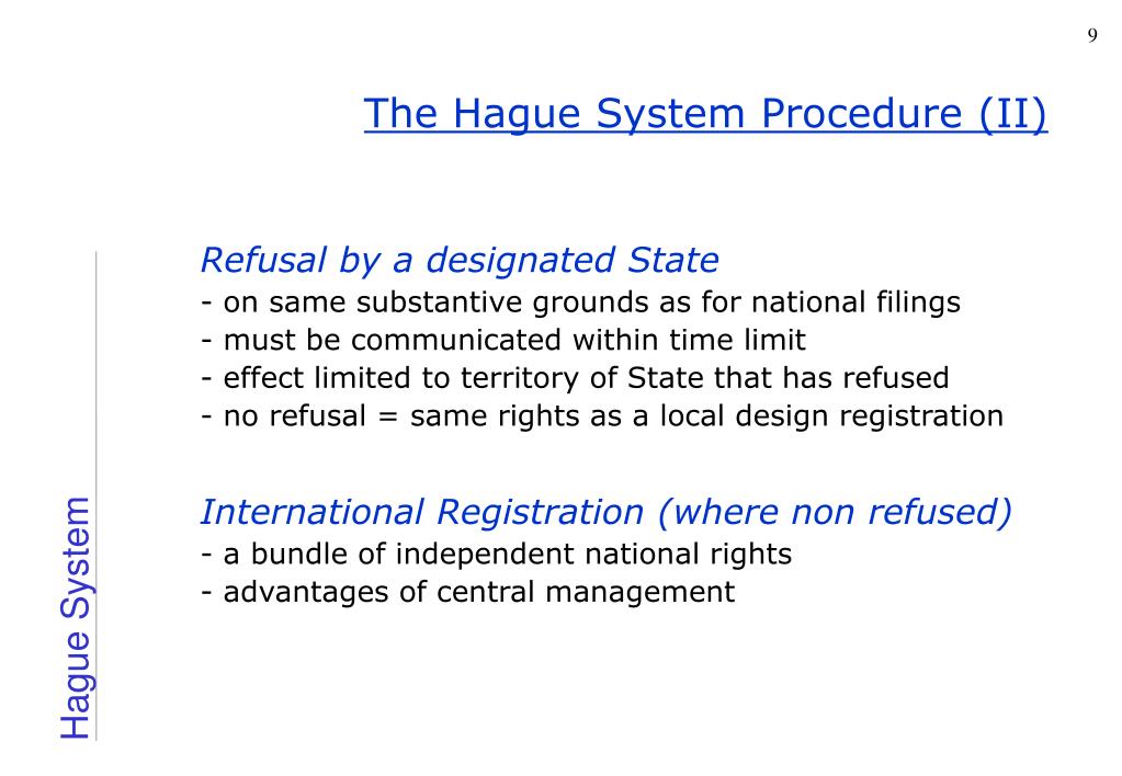 PPT - Hague System for the International Registration of Industrial ...