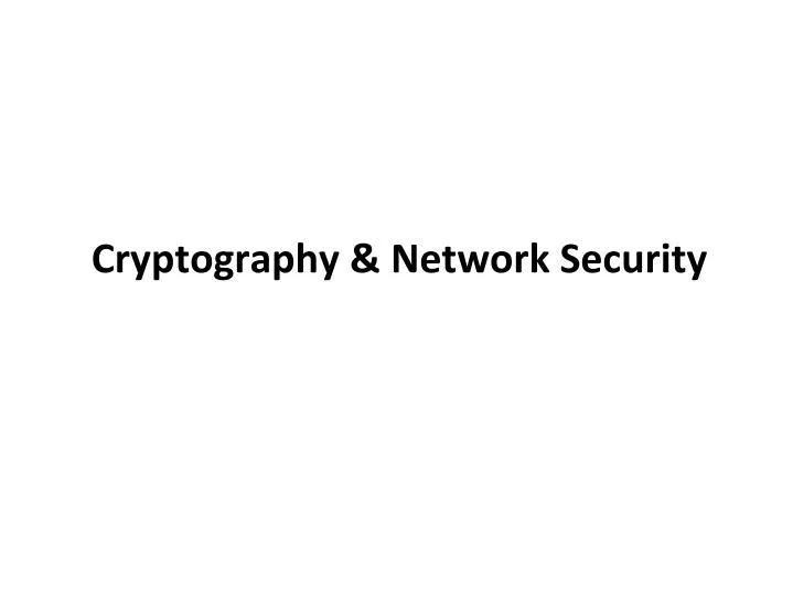 PPT - Cryptography & Network Security PowerPoint Presentation, free ...