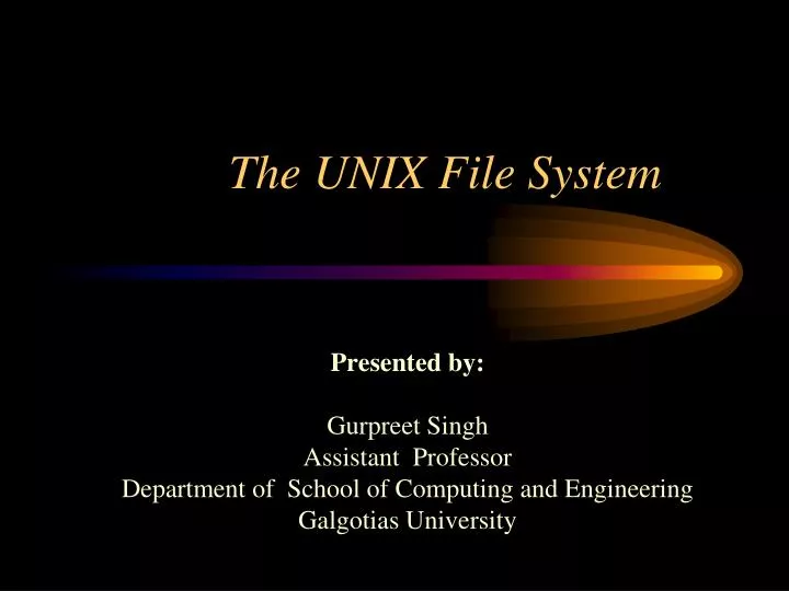 PPT - The UNIX File System PowerPoint Presentation, free download - ID ...