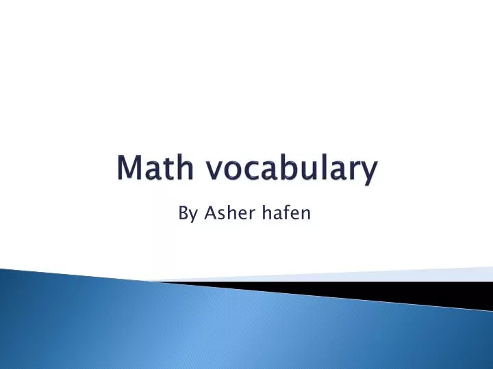 PPT - Math vocabulary PowerPoint Presentation, free download - ID:6193395