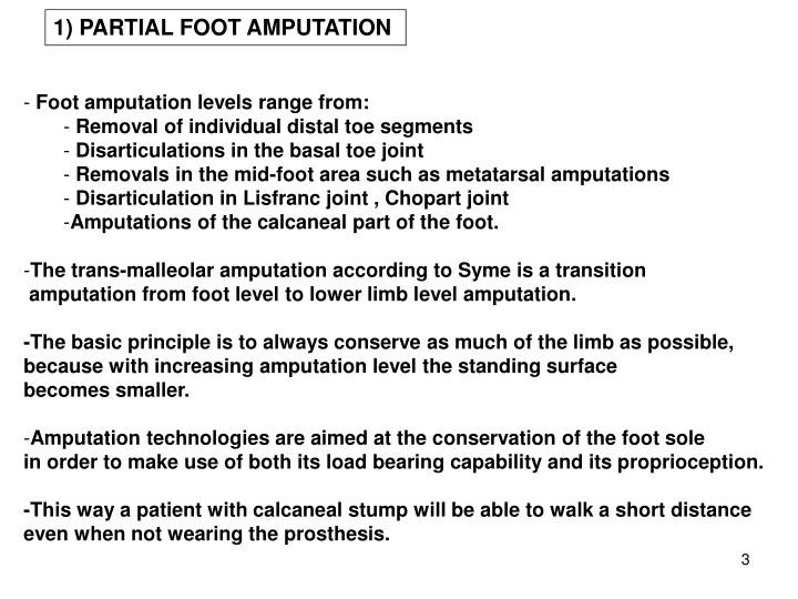 PPT - LOWER LIMB LEVEL AMPUTATION PowerPoint Presentation - ID:6194137
