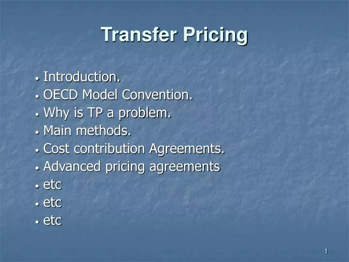 PPT Transfer Pricing PowerPoint Presentation Free Download ID 6194158 PPT Transfer Pricing PowerPoint Presentation Free Download ID 6194158