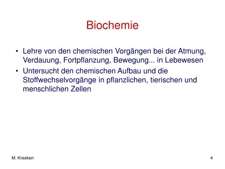 PPT - Biologie – Biochemie – Chemie PowerPoint Presentation - ID:6194443