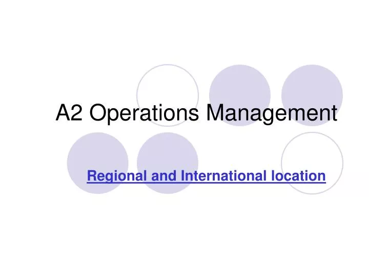 PPT - A2 Operations Management PowerPoint Presentation, free download ...