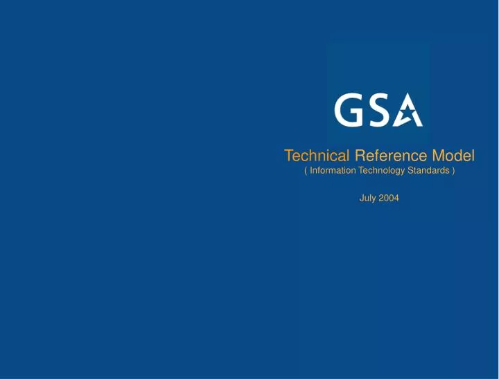 PPT - Technical Reference Model ( Information Technology Standards ...
