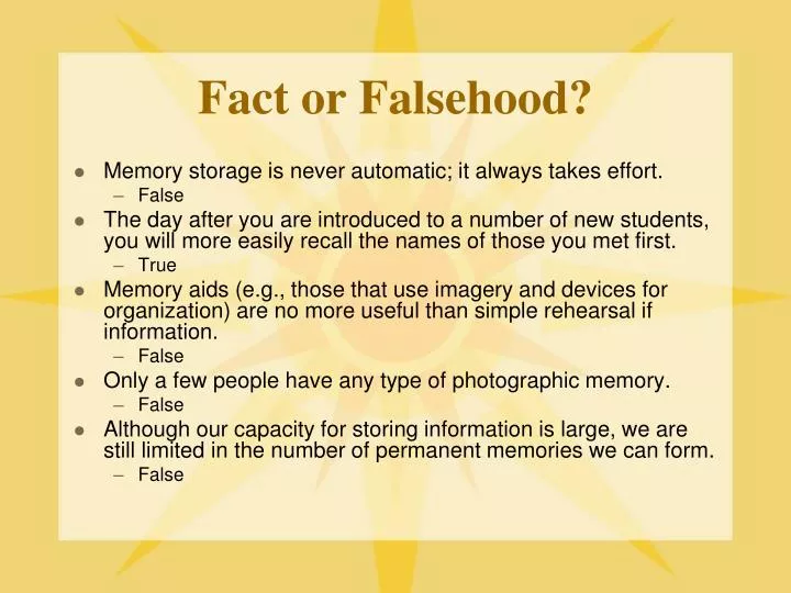 PPT - Fact or Falsehood? PowerPoint Presentation, free download - ID ...