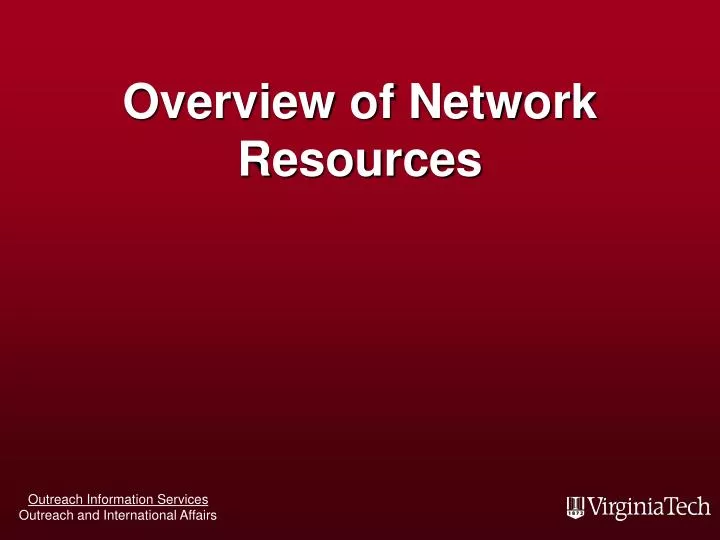 PPT - Overview of Network Resources PowerPoint Presentation, free ...