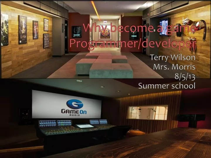 PPT - Why become a game Programmer/developer PowerPoint Presentation ...