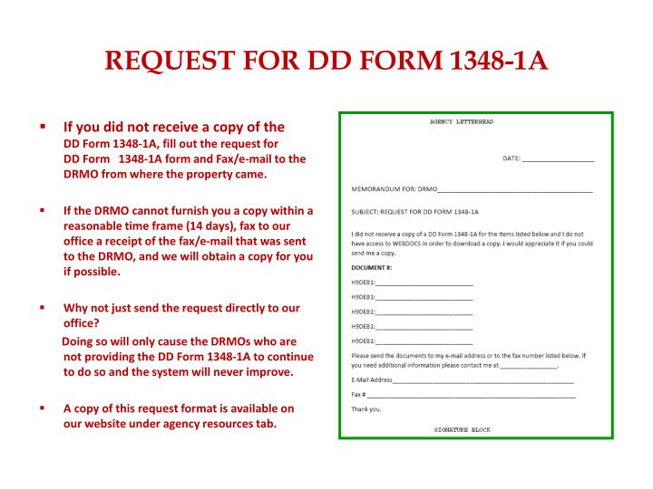 PPT - DD FORM 1348-1A ISSUE RELEASE/RECEIPT DOCUMENT PowerPoint ...