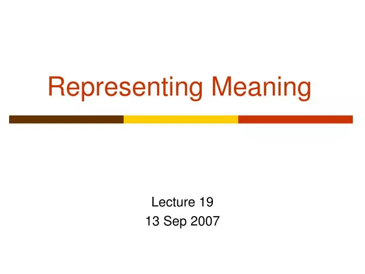 PPT - Representing Meaning PowerPoint Presentation, free download - ID ...