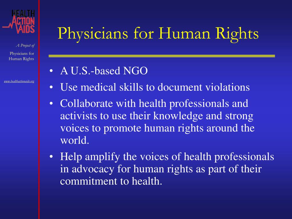 PPT - Human Rights: The Role of Health Professionals and The Challenge ...