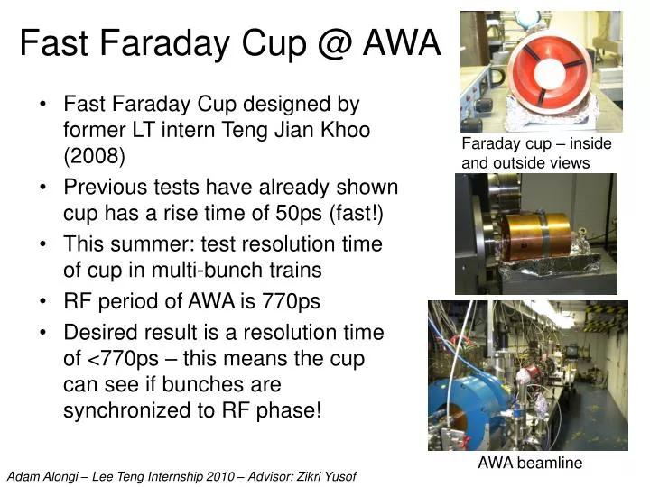 PPT - Fast Faraday Cup @ AWA PowerPoint Presentation, free download ...