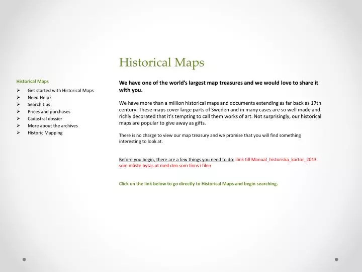 PPT - Historical Maps Get started with Historical Maps Need Help ...